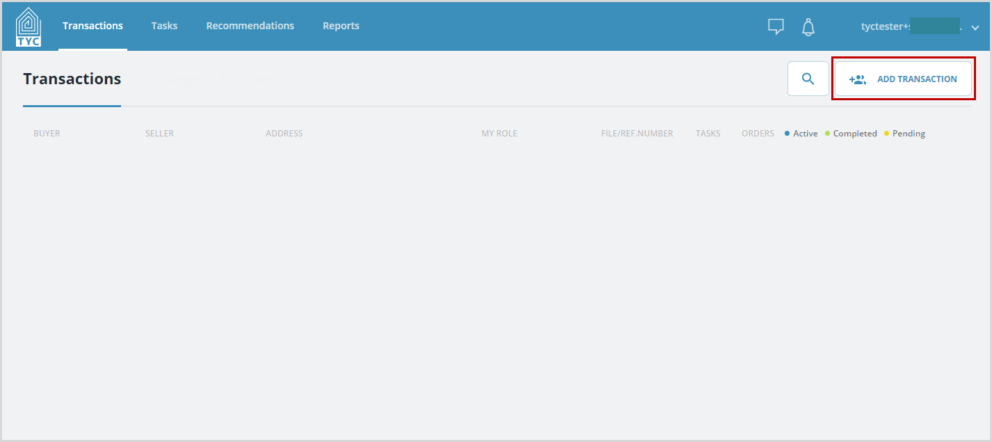 How to Create a Transaction – Track Your Closing Support Center