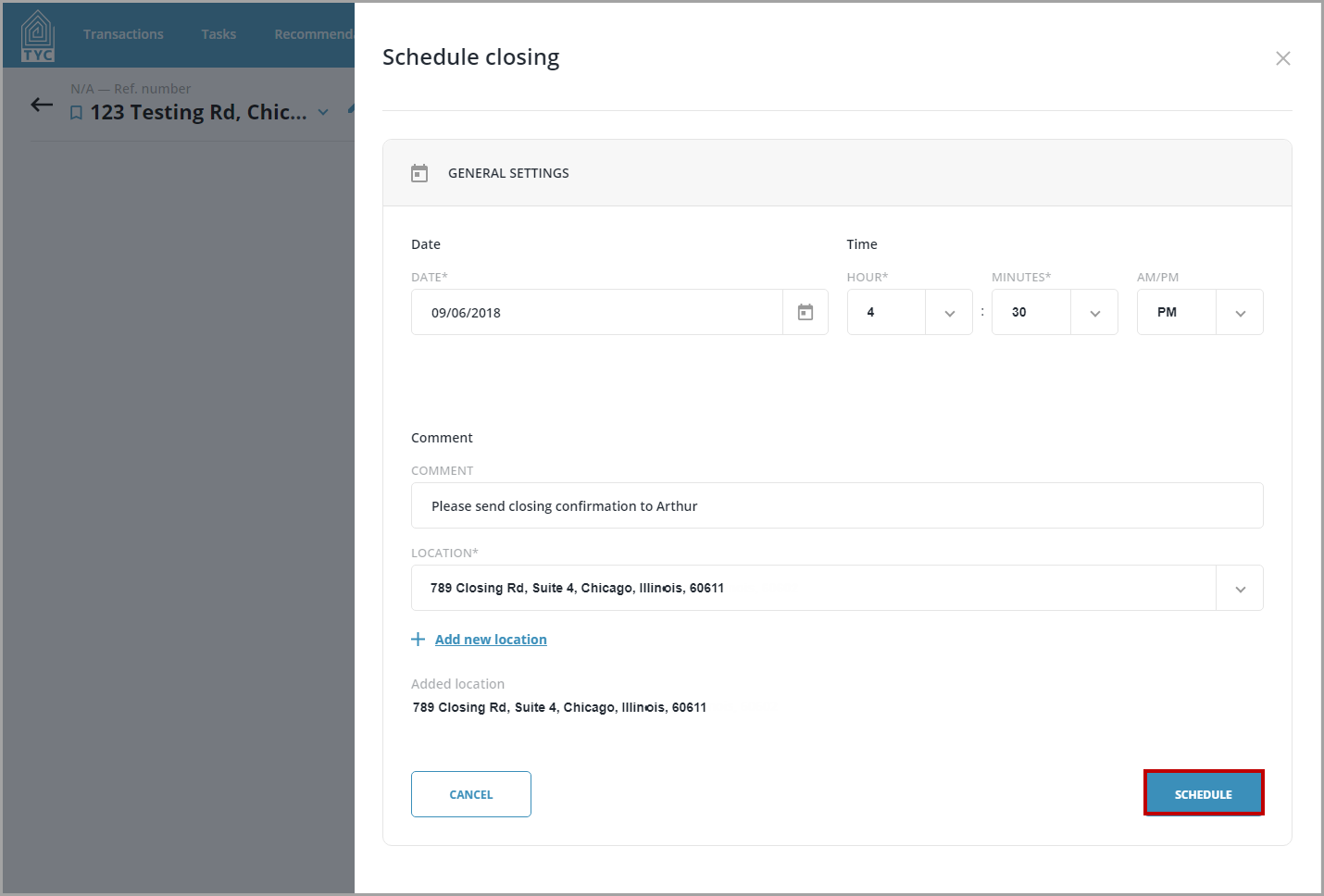 How to Schedule a Closing Event – Track Your Closing Support Center