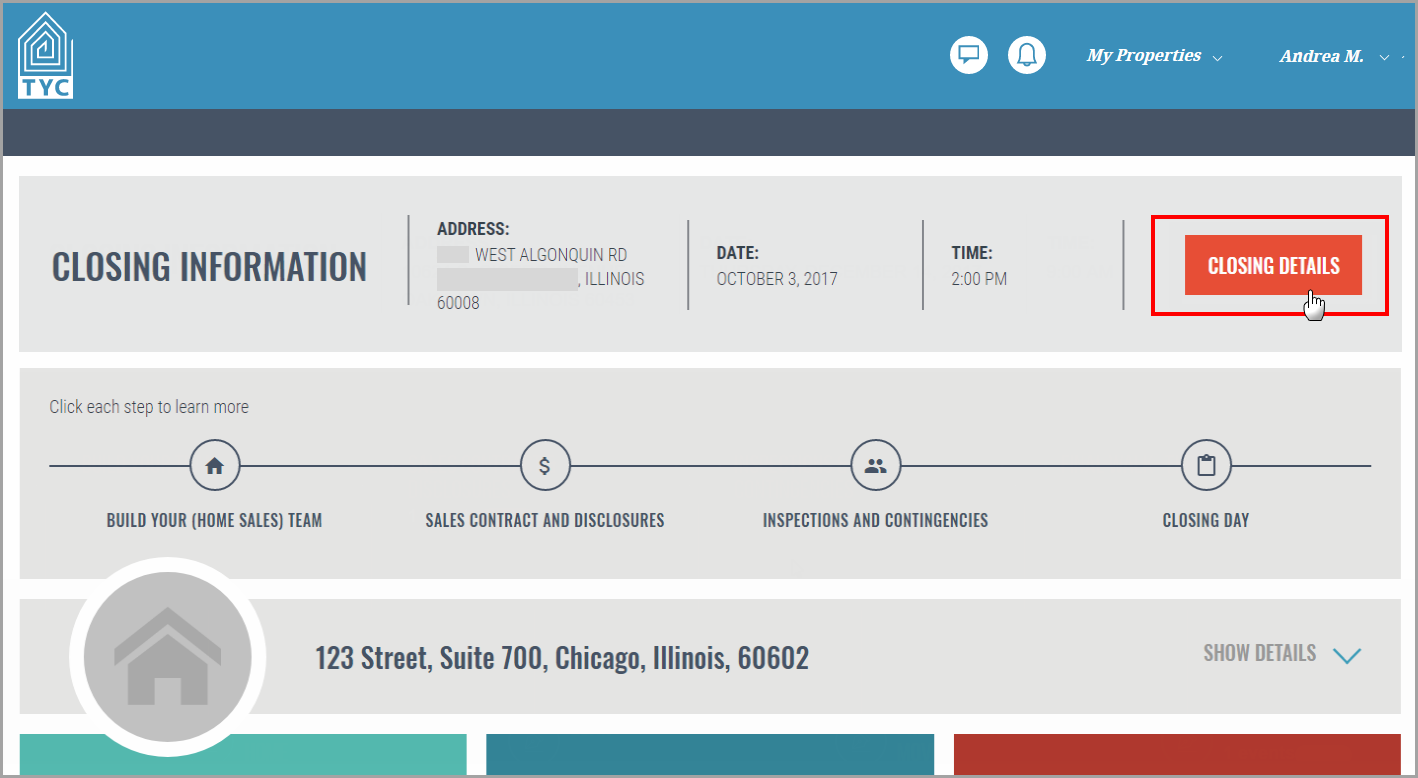 How to View Closing Information – Track Your Closing Support Center