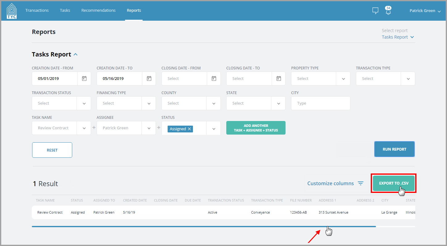How to Generate a Tasks Report – Track Your Closing Support Center